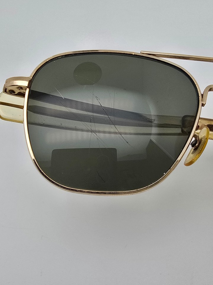 American Optical AO HGU-4/P Gold Grey Lens Aviator Military Sunglasses ...