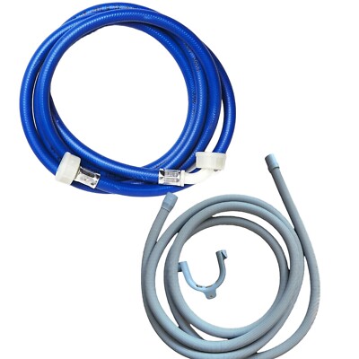 Hose Extension Washing Machine Long Cold 3.5m Fill Water & Drain Pipe ...