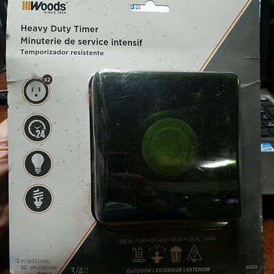 Woods 24 Hour Heavy Duty Timer 12 Inch Cord | eBay