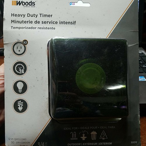 Woods 24 Hour Heavy Duty Timer 12 Inch Cord | eBay