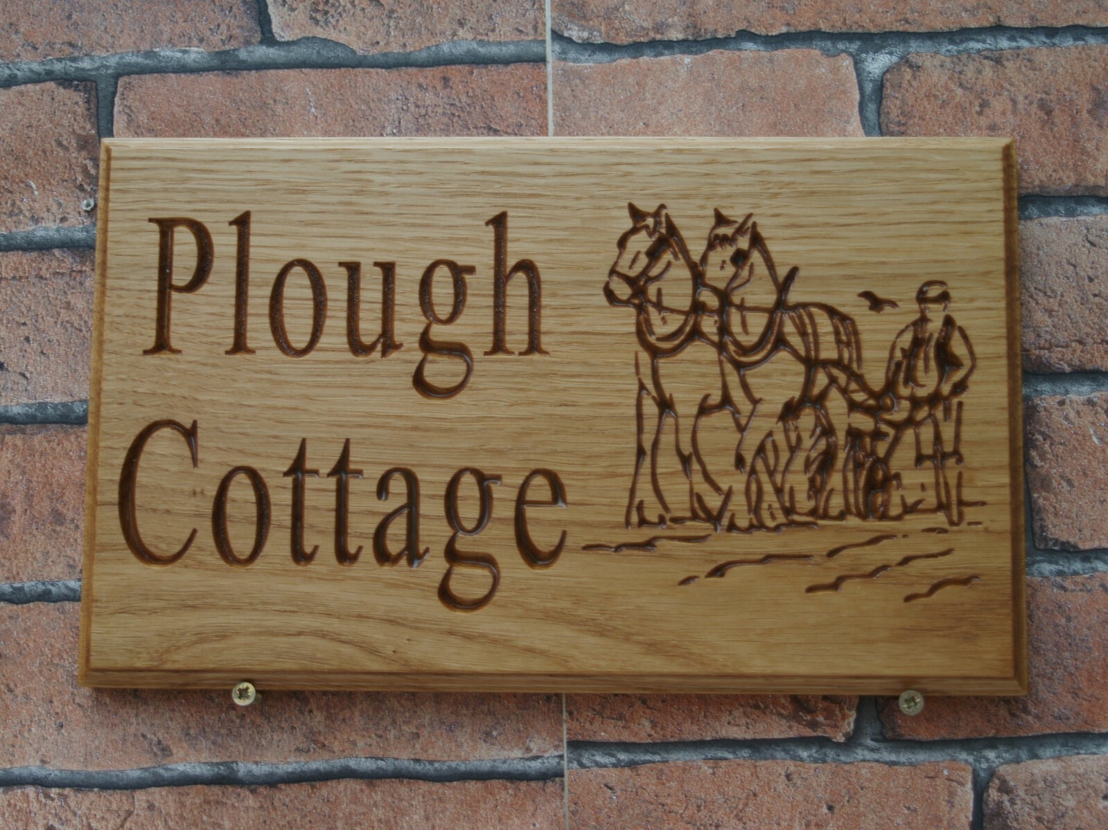 Personalised Oak house sign,Carved,Custom engraved outdoor wooden name ...