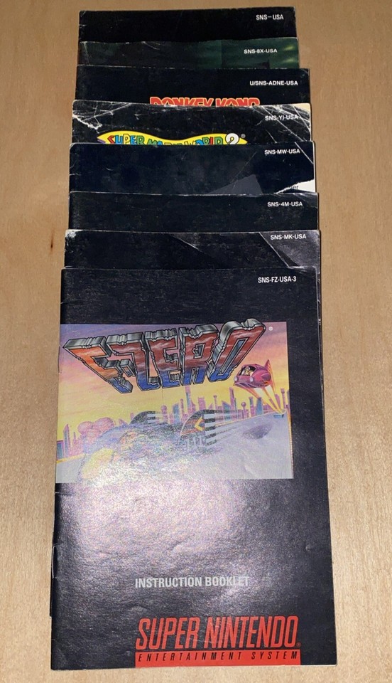 8x SNES Instruction Booklet Lot of 8 Super Nintendo Entertainment ...