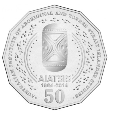 2014 AIATSIS 50c Coin. One Australian circulated Fifty Cent Piece. 50 ...