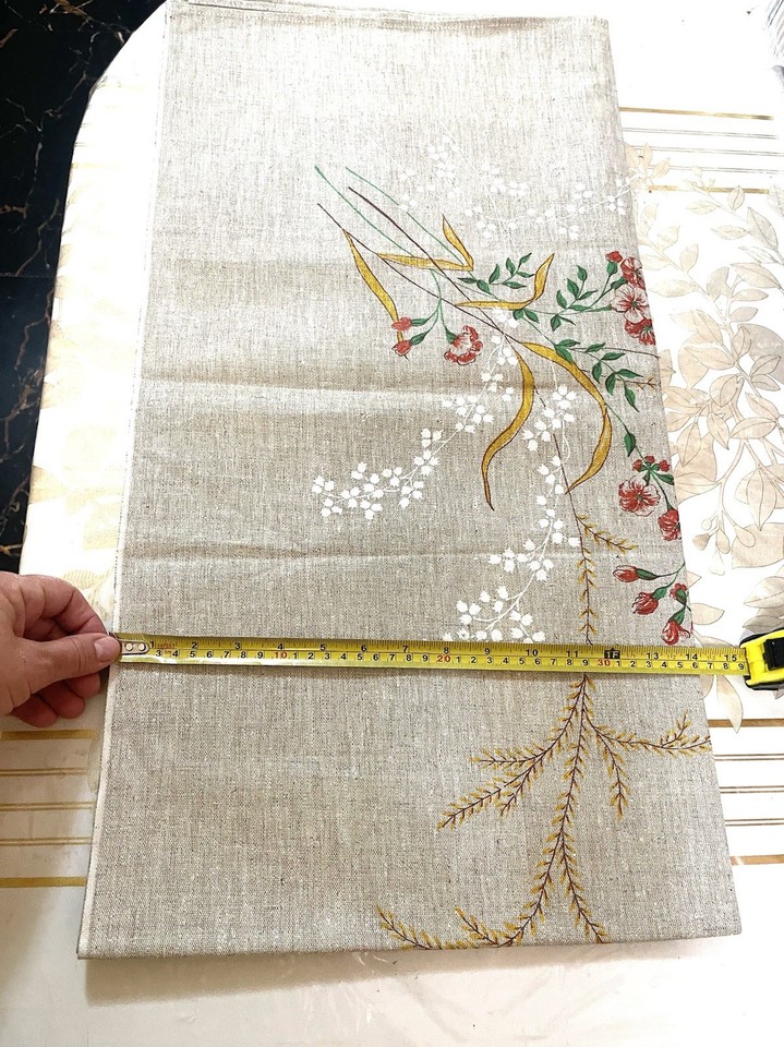 VTG Russian Tablecloth linen, Made in USSR, New, Unused 56x54” Flowers ...