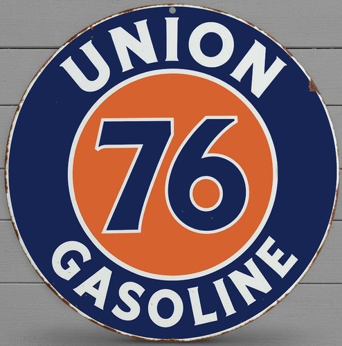 Union 76 Gasoline 8" Diameter Novelty Metal Sign Made In USA New! | eBay