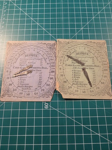 lot of two vintage bezique card game recording dials | eBay