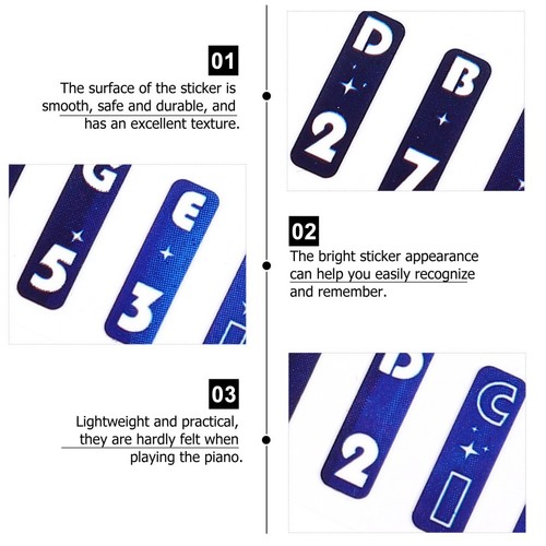 2 Sets Kalimba Note Stickers Thumb Piano Note Stickers 17-tone Stickers ...