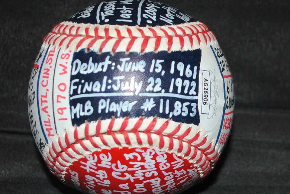 TONY CLONINGER SIGNED SUPERSTAT BASEBALL VCBC 1/1 HAND PAINTED REDS ...