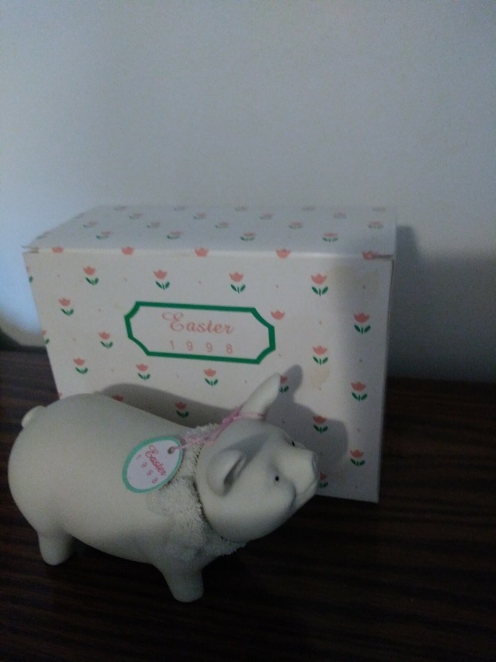 Dept 56 Snowbabies Easter Collectible Pig Larger 1998 #23773 | eBay