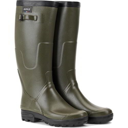 Aigle Benyl M Mens Green Tall Pull On Wellington Boots Wellies Size 7 ...