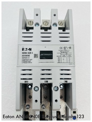 Eaton ~ AN16KN0E Size 3 90A Starter 208V 60Hz ~ Shelf Surplus | eBay