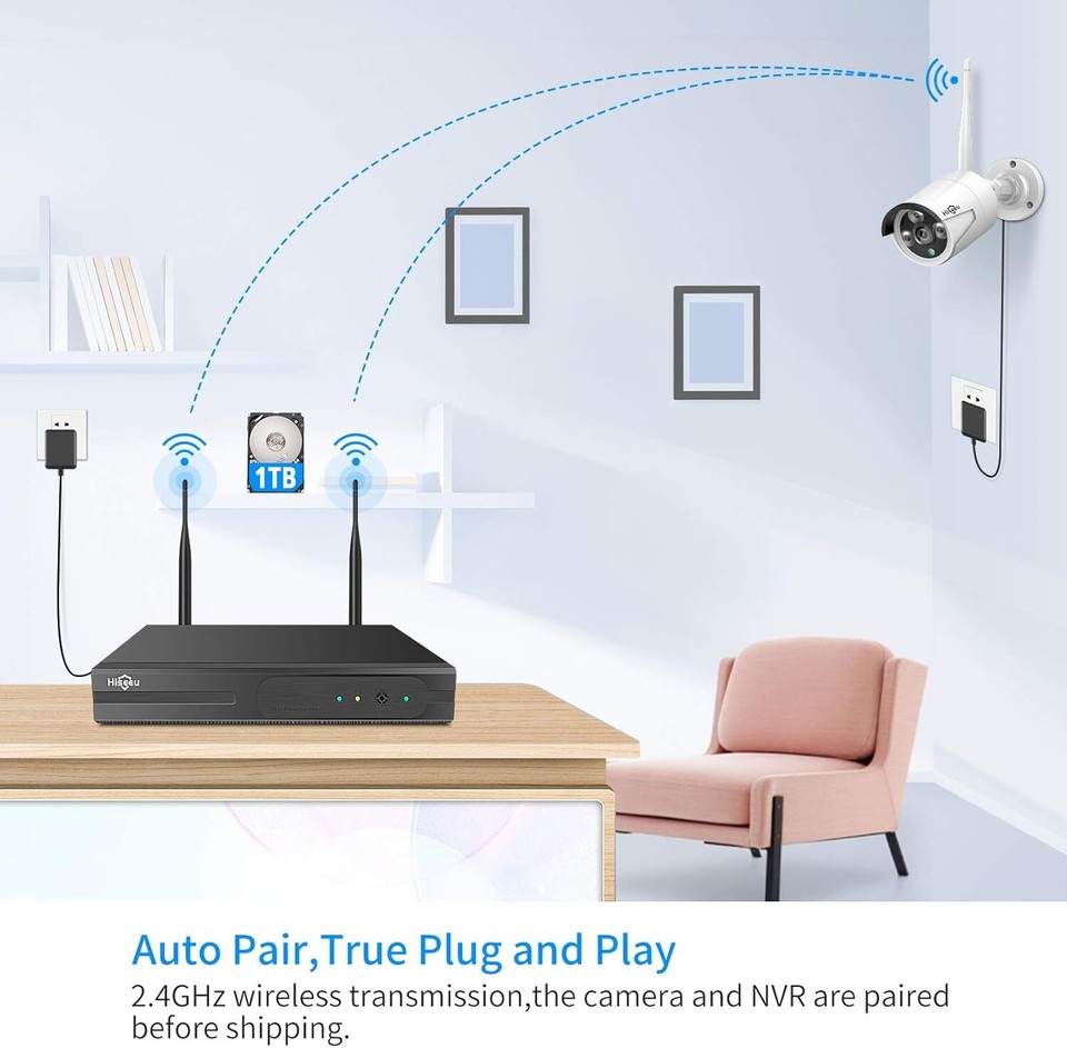 Wireless Pro 100ft Range Hiseeu Wireless Security Camera System ...