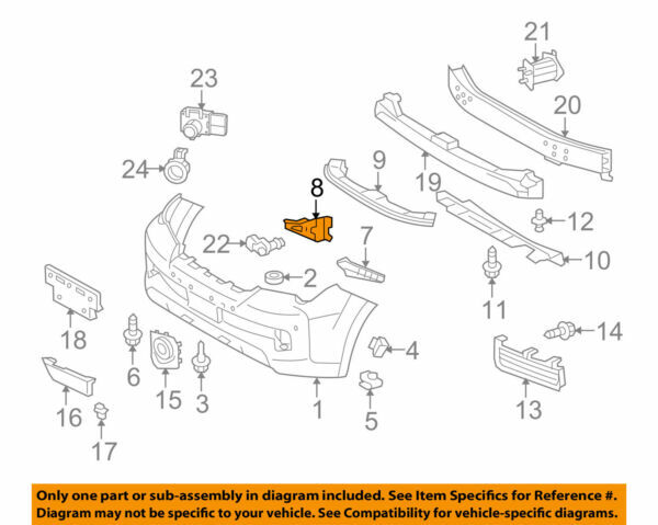 52102-60260 Toyota Bracket sub-assy, front bumper, rh 5210260260, New ...