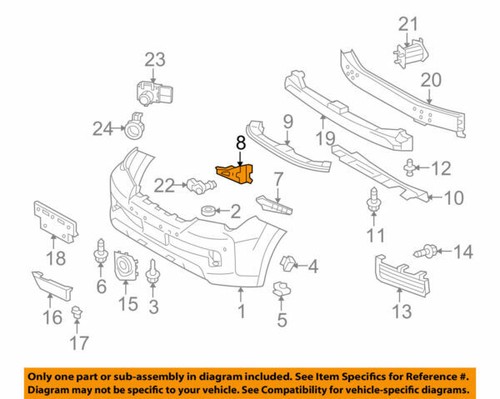 52102-60260 Toyota Bracket sub-assy, front bumper, rh 5210260260, New ...