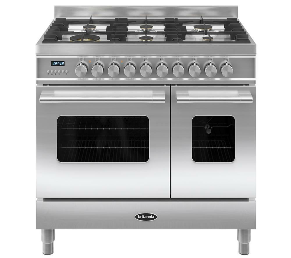 Britannia Delphi Dual Fuel 80L Range Cooker - Stainless Steel (RC-9TG ...