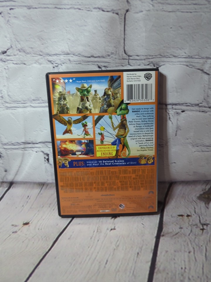 Rango DVD nickelodeon with Johnny Depp Timothy Olyphant 97363548348 | eBay