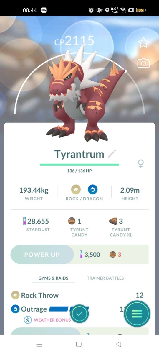 Tyrantrum Evolution