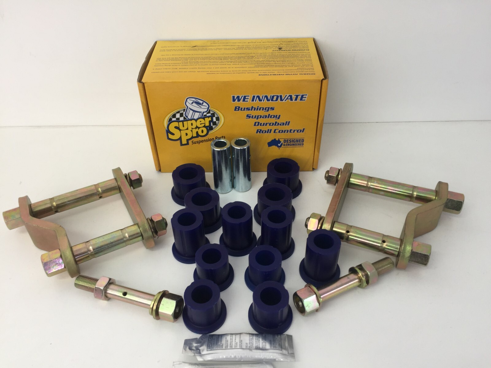 SUPER PRO Greaseable Shackles Pins & Bushes suit Ford Ranger PX PX2 PX3 ...