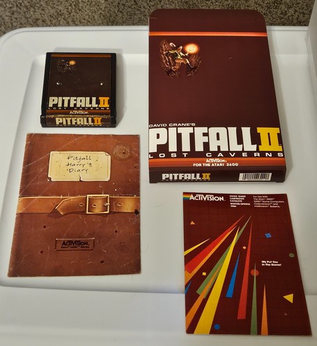 Pitfall II 2 Lost Caverns Atari 2600/2600+/7800/7800+ CIB READ DESC ...
