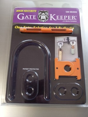 2 Lock Gate Keeper Bar Locking System - Orange | eBay