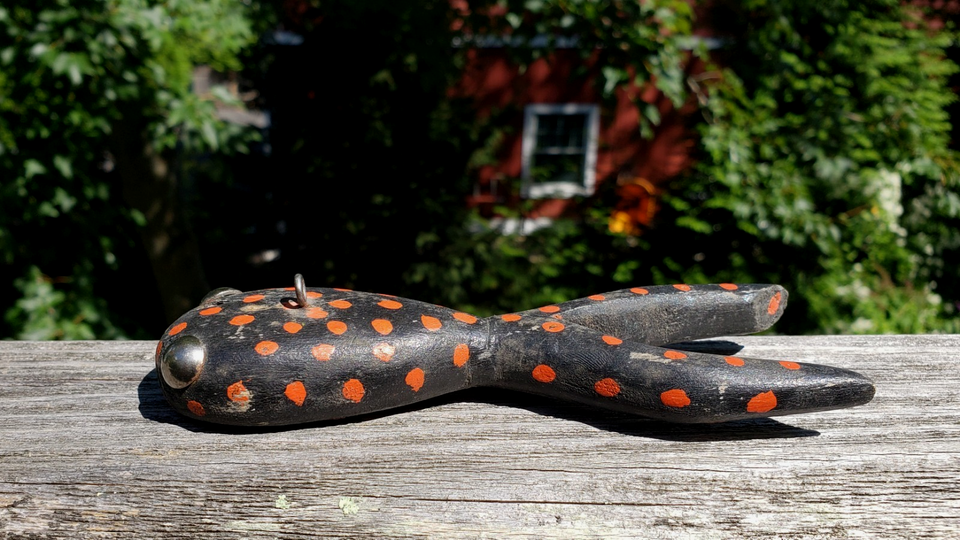 CA 1940-60's WORKING FROG SPEARING FISH DECOY MINNESOTA JIM RICHARDS ...