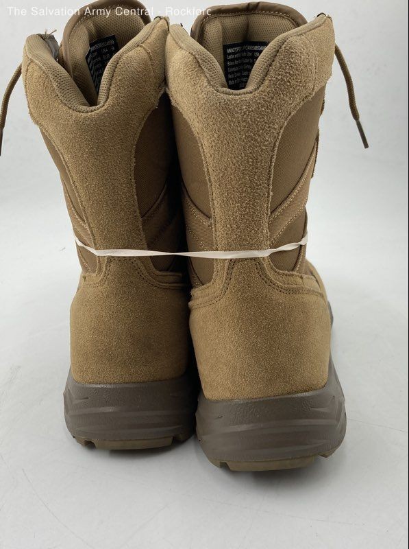 Interceptor Mens Brown Leather Round Toe Lace-Up Mid-Calf Work Boots ...