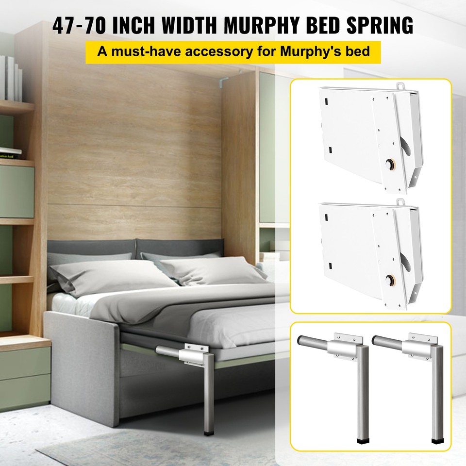 Uimoso DIY Murphy Bed Springs Mechanism Hardware Kit Vertical for King ...