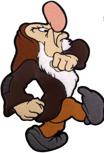 Grumpy from Disney Snow White and the Seven Dwarfs 12" embroidered sew ...