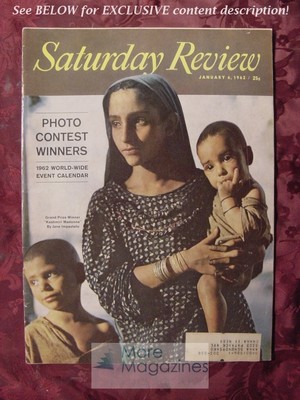 Saturday Review January 6 1962 HENRY BRANDON ELMO ROPER LOREN GRAHAM | eBay