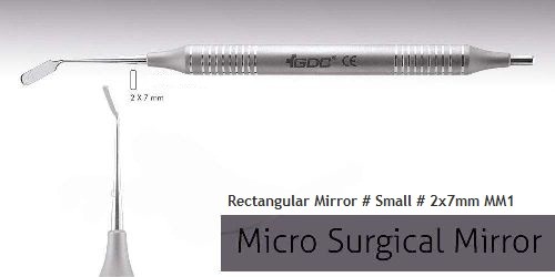 DENTAL INSTRUMENT ORAL MICRO MIRRORS RECTANGULAR MIRROR # SMALL 2X7 MMI ...