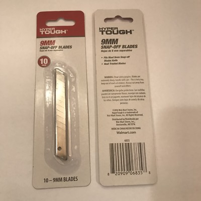 Hyper Tough 9mm Snap Off Blade Box Knife-Razor Refill 10 pack Lot of 2 ...