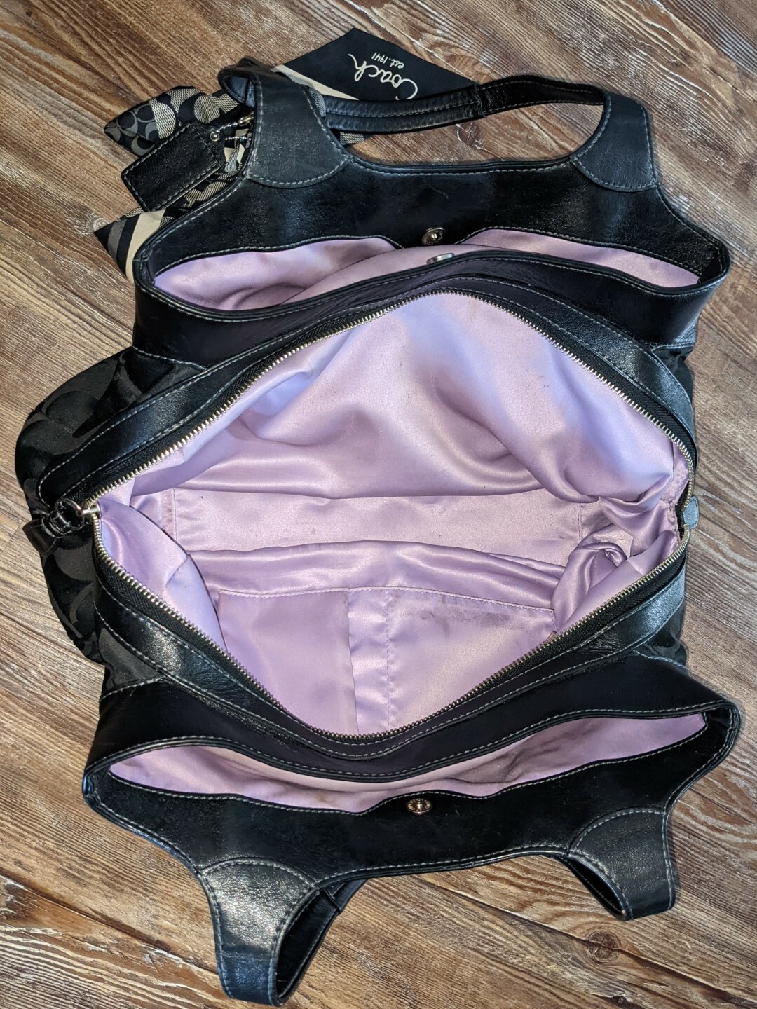 Coach Lexi L1020 F16314 black signature sateen jacqua… - Gem