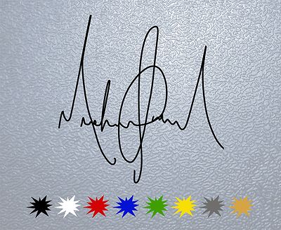 STICKER PEGATINA DECAL Michael Jackson Signature | eBay