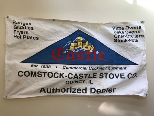 Set of 2 Canvas Comstock Castle Stove Co. Quincy IL Banner Signs | eBay