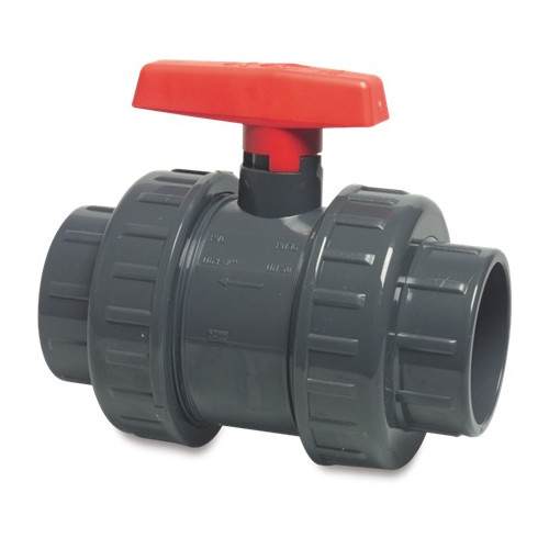 Kugelhahn PVC Absperrhahn Ventil 2-Wege 2x Klebemuffe Ø 16-110 mm PROFI ...