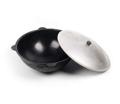 Kazan Казан Uzbeki Tatar Dish Plov Pot Mangal Cast Iron Pan Cooking 16 ...