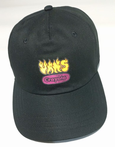 Vans Crayola Collab Courtside Black Strapback Hat Eyeball Flower Crayon ...