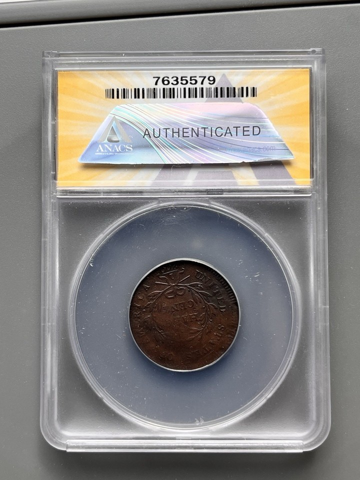 Rare 1797 Lib Cap Half Cent Lettered Edge Low Head C-3b R-4 ANACS VF 20 ...