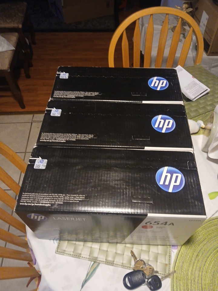 HP 654A Toner Set - CF331A CF332A CF333A M651 HP OEM FACTORY - NEW* | eBay