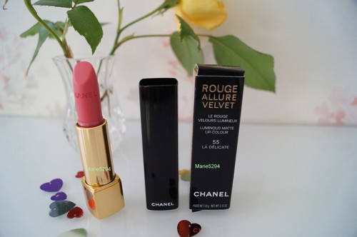 CHANEL 55 LA DELICATE Rouge Allure Velvet Luminous Matte Lip Color NEW ...