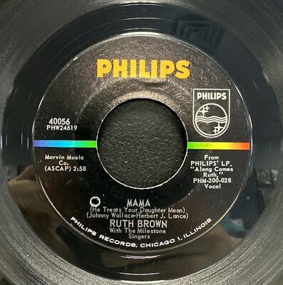 Ruth Brown - Mama (He Treats Your Daughter Mean) - Philips 45 VG+ ...