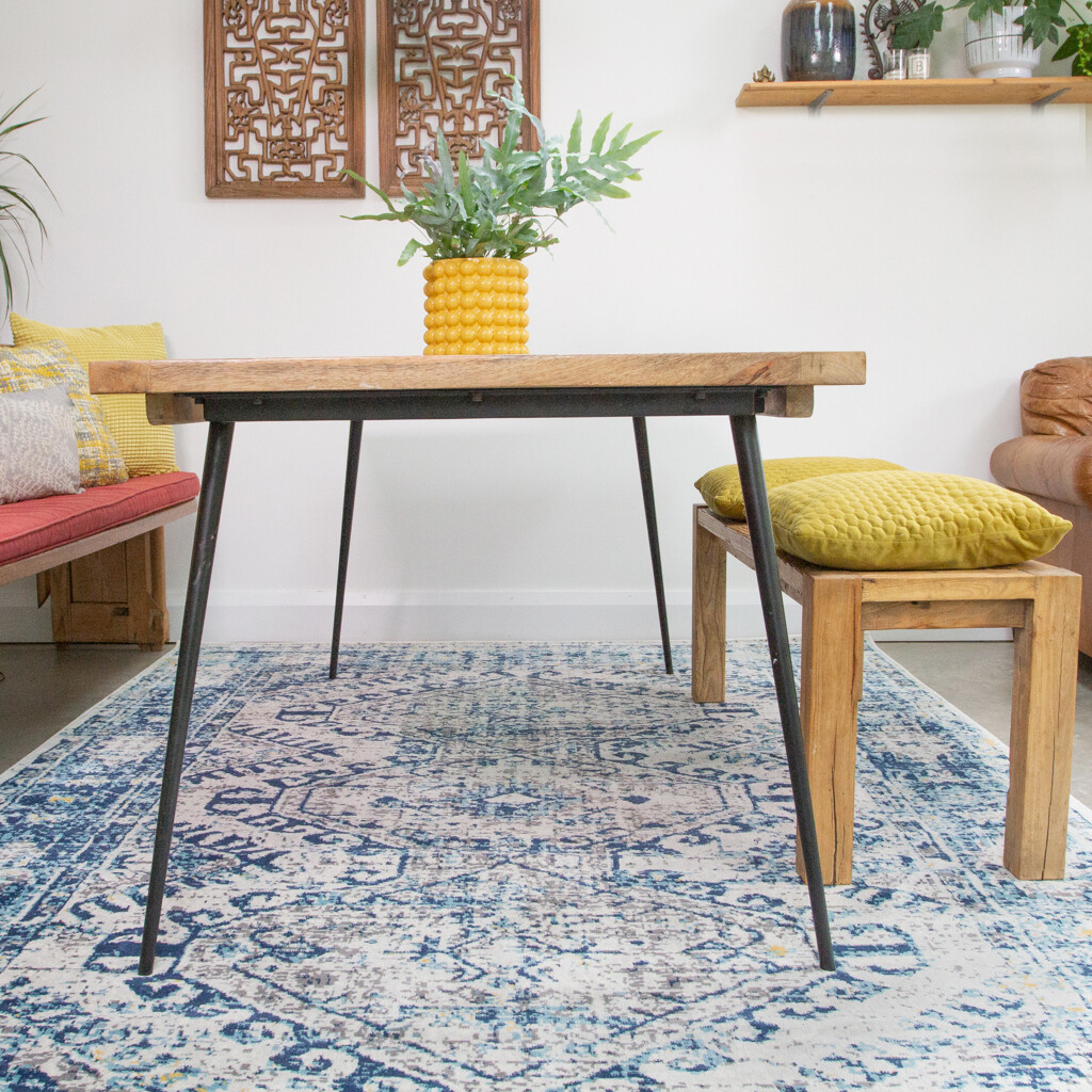 Traditional Navy Living Room Rugs Small Large Medallion Rugs Round ...