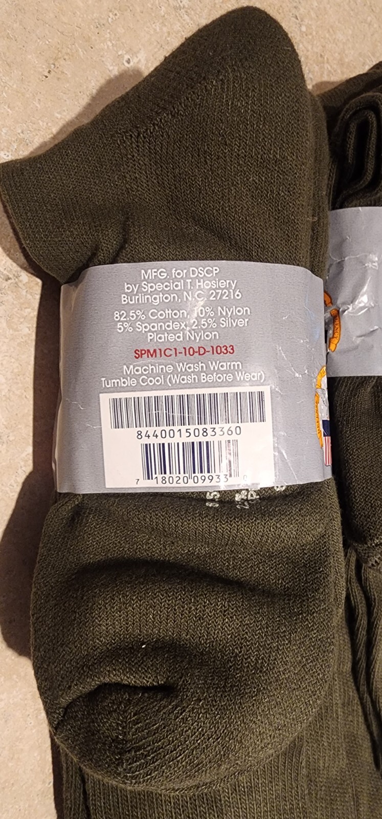 3-pack+Military+Issue+Boot+Socks+OD+Green+Medium+10+-+13+Tube+Sock+DLA ...