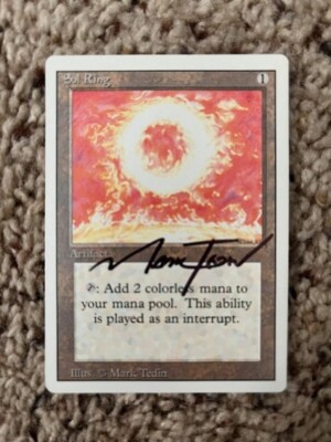 MTG - Sol Ring x1 - Revised - Signed by Mark Tedin | eBay