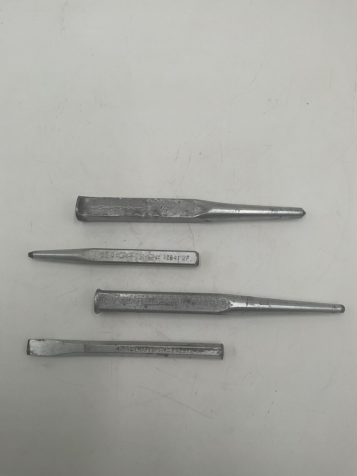 Vintage Craftsman Pin Punch Lot of 5, Made in USA 43145 42882 42884 ...