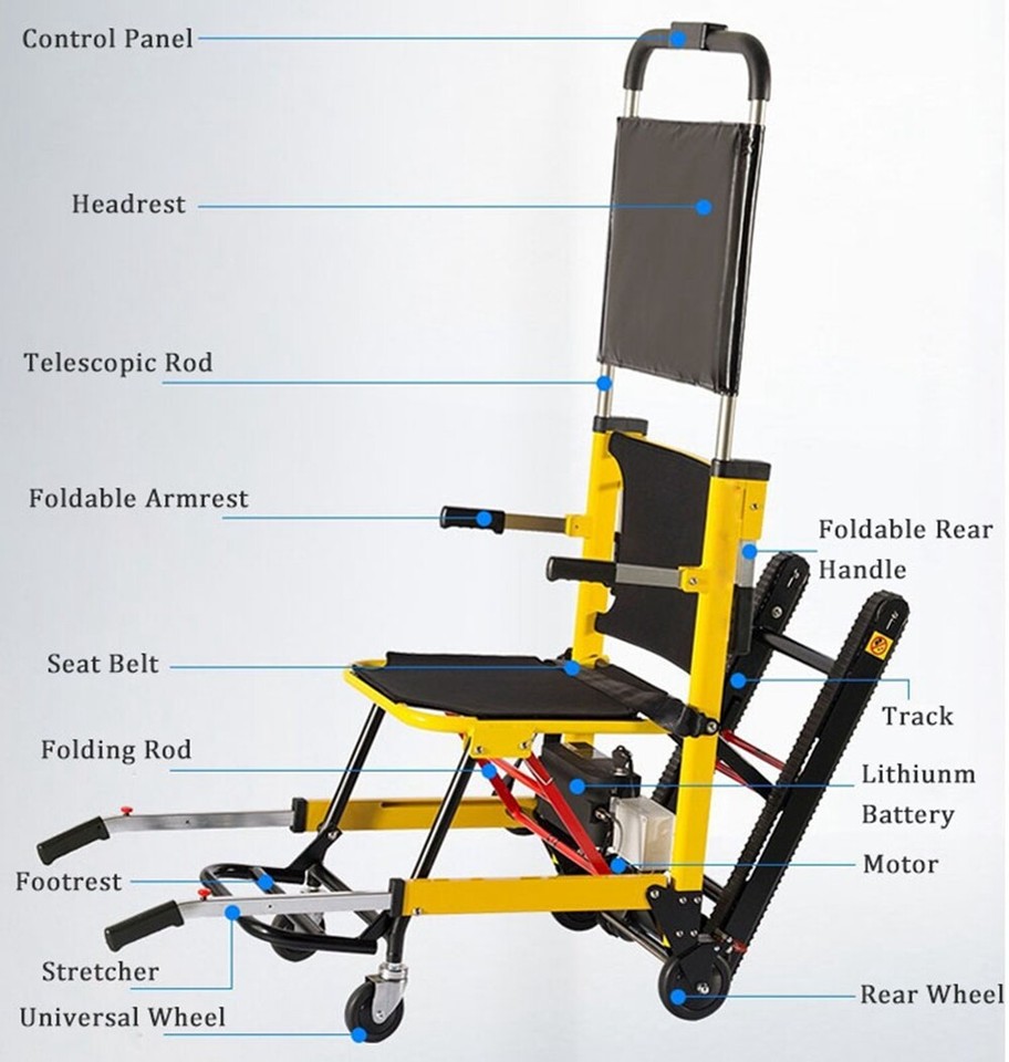Motorized Stair Lifting Climbing Wheelchair Stair Chair Lift Elder ...