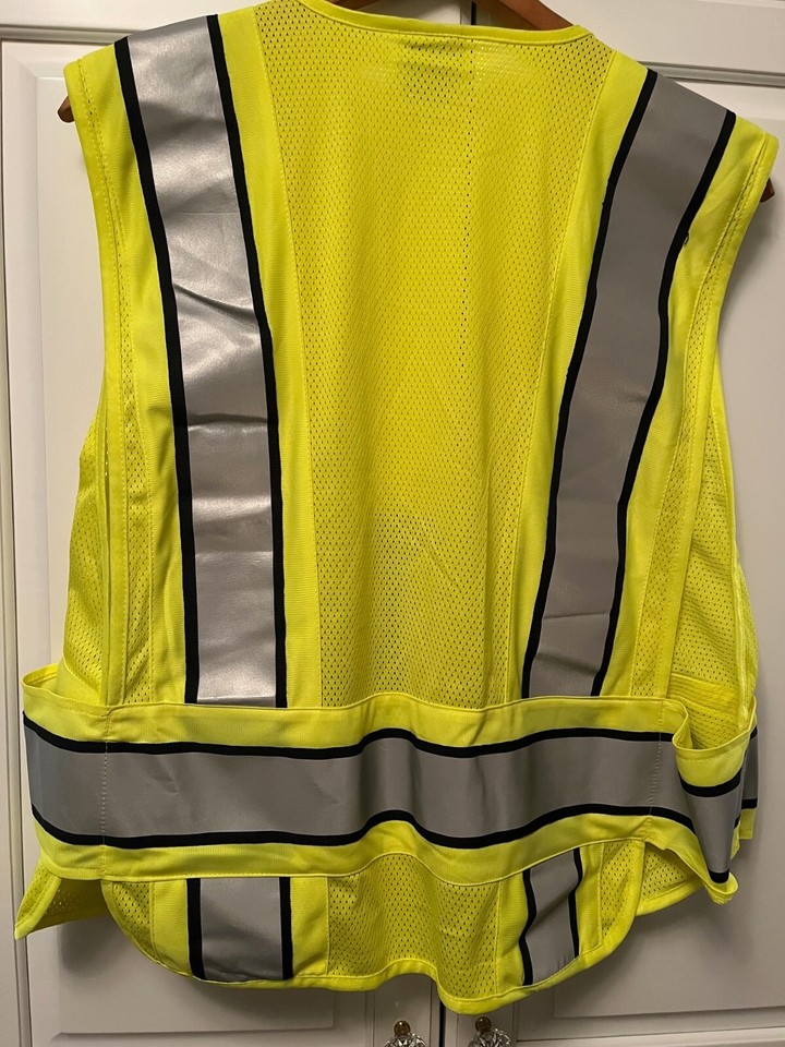 3 SPIEWAK VIZGUARD AIRFLOW REFLECTIVE MESH & ZIPPER VESTS VEST Fits L ...