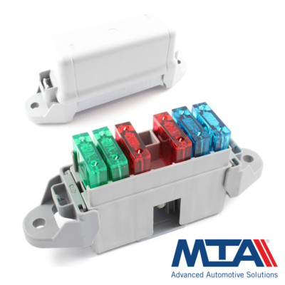 Maxi Blade Fuse Box - Holds 6 Maxi Blades - Complete with Terminals ...