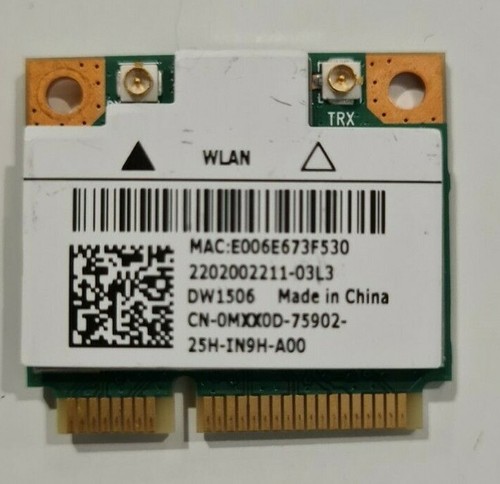 1 x Dell DW1506 WLAN half WiFi mini Card ATHEROS AR5B125 | eBay
