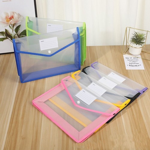 Large Capacity Document Bag PVC Bag Envelope Folder School Supplies | eBay